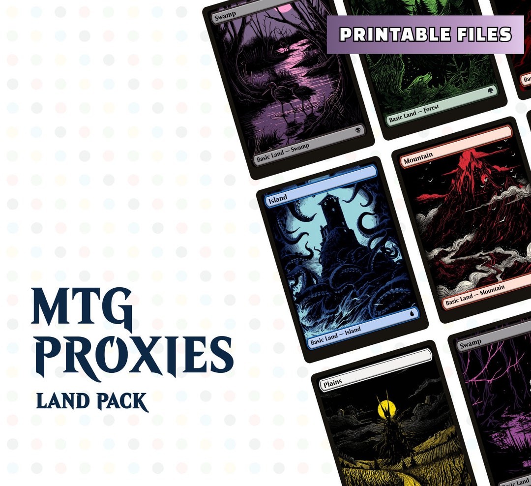 MTG Land Proxies - Alternate Art - Printable Magic Cards Package: Basic ...