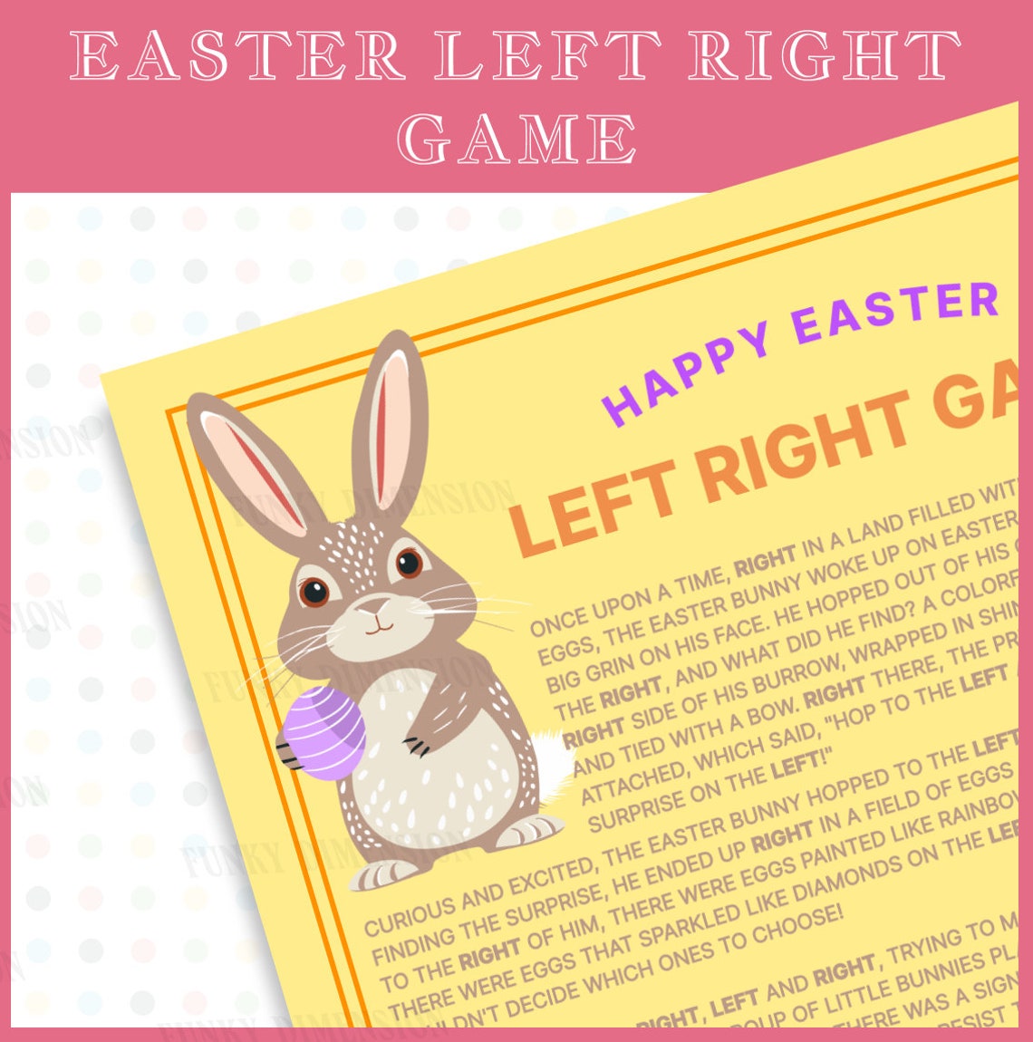 Easter Left Right Game Easter Egg Exchange Pass the Present Game Easter ...