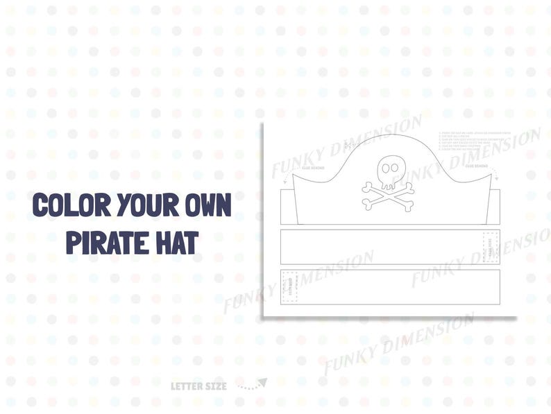 Printable Paper Pirate's Hats | Pirate Hat Paper Crown Template Captain ...