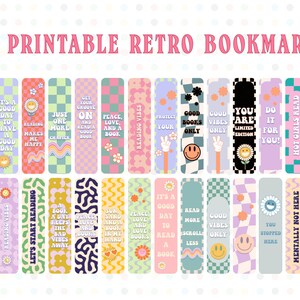 28 Printable Retro Bookmarks for Book Readers | Girly Hippie Retro ...