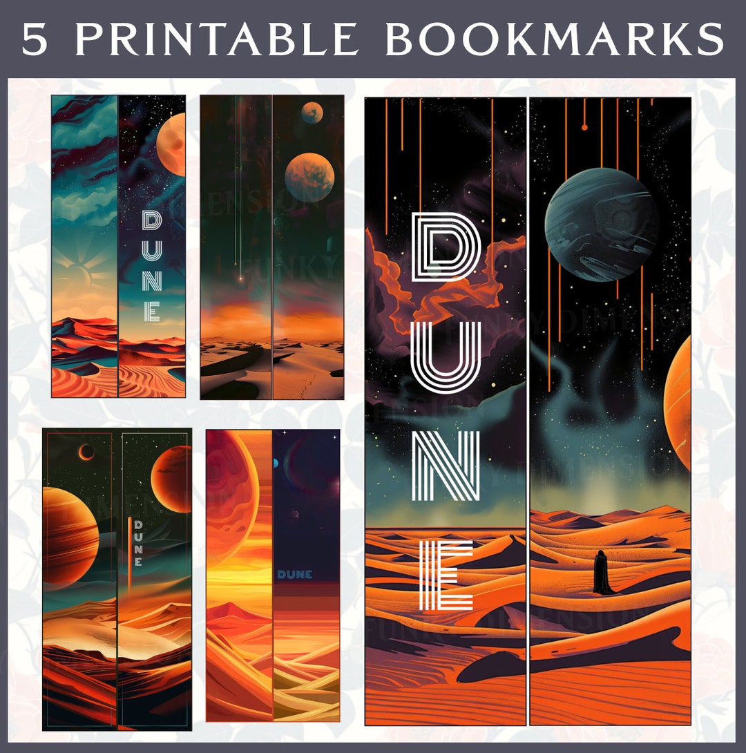 Printable Bookmarks | DUNE Inspired for Book Lovers | Desert Inspired ...