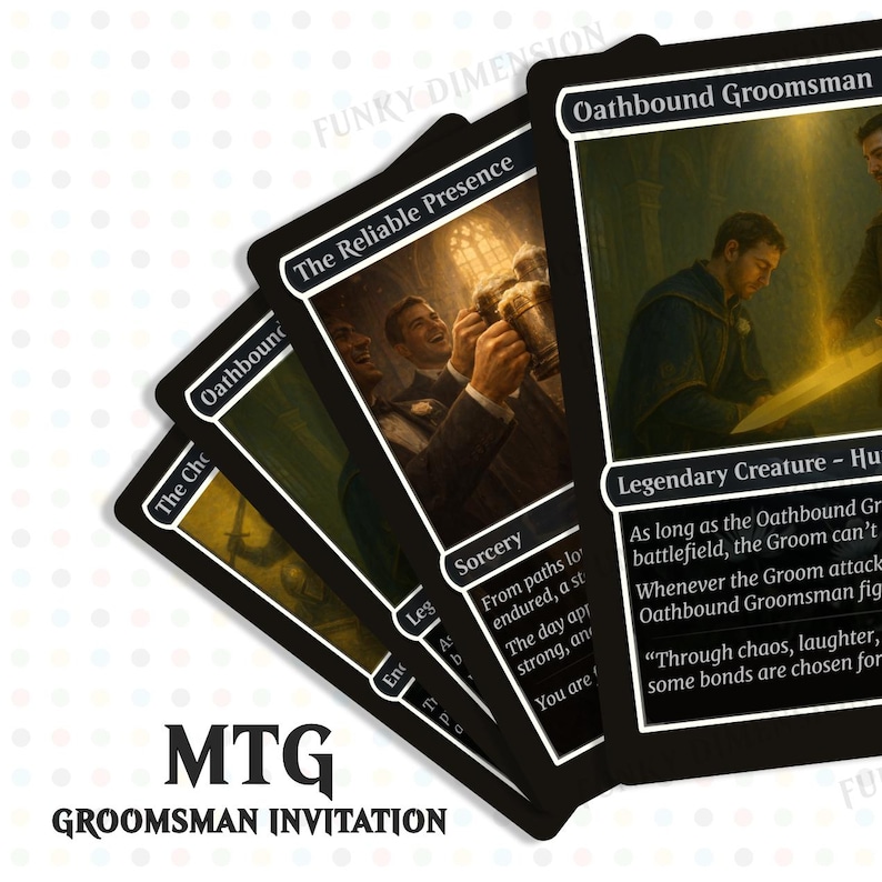 MTG Groomsman Invitation Card – Magic the Gathering Style Wedding ...