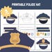 Printable Paper Police Officer Hat | Officer Badges Hat Paper Crown ...