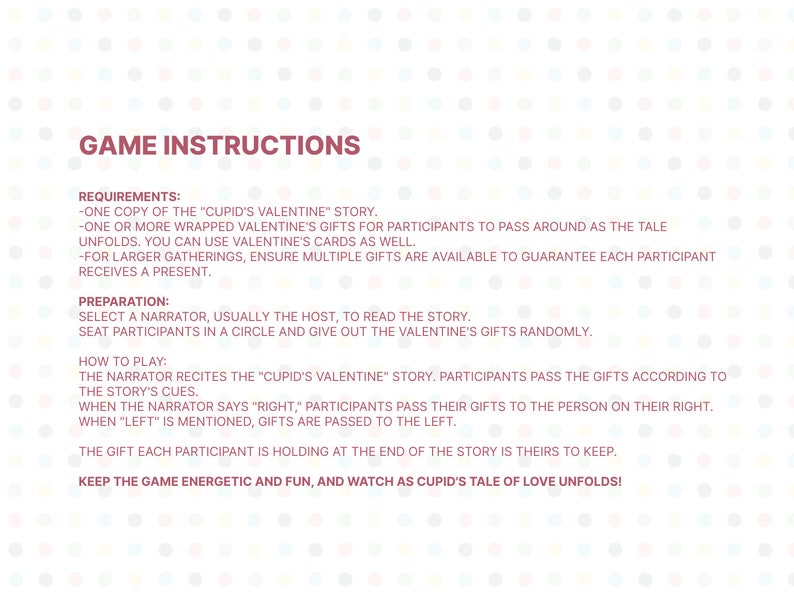 Left Right Game for Valentine's | Pass the Gift Game, Valentine's Games ...