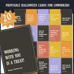 Printable Happy Halloween Cards for Coworkers –appreciation for ...