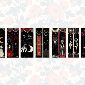 Printable Bookmarks | Night Circus Inspired for Book Lovers ...