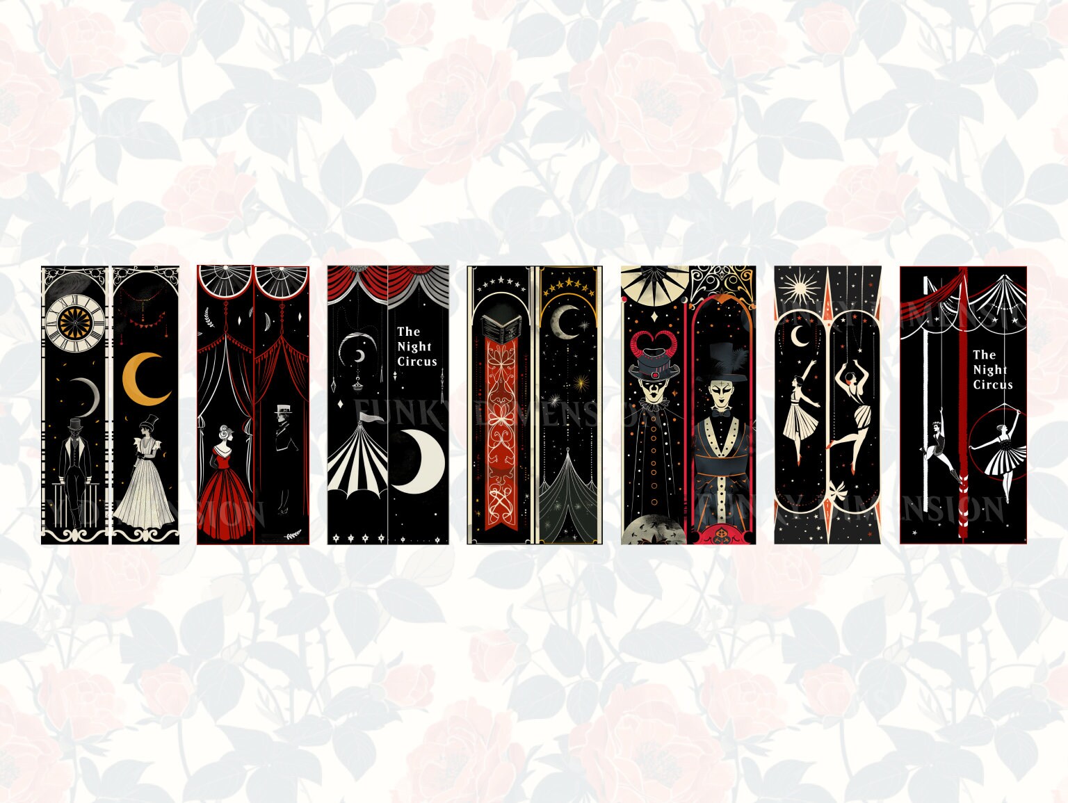 Printable Bookmarks Night Circus Inspired for Book Lovers, Illusionists ...