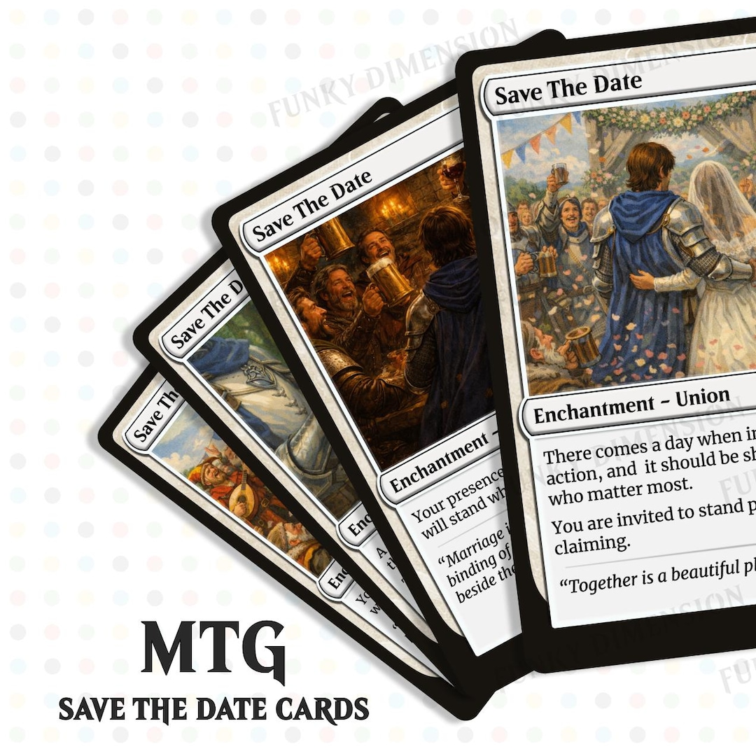 MTG Save the Date Card Set – Magic Wedding Announcement (digital ...