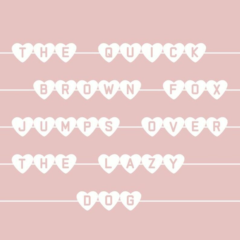 Heart Shape Font OTF SVG, Heart Alphabet Doodle Letters, Doodle Love ...