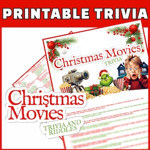 Christmas Movie Trivia - Party Game - Printable Christmas Game Night ...