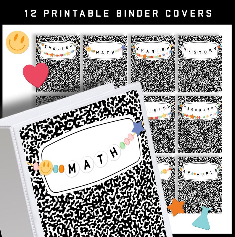 Printable Binder Cover, 1989 , Preppy Vintage, Friends Bracelet Back to ...