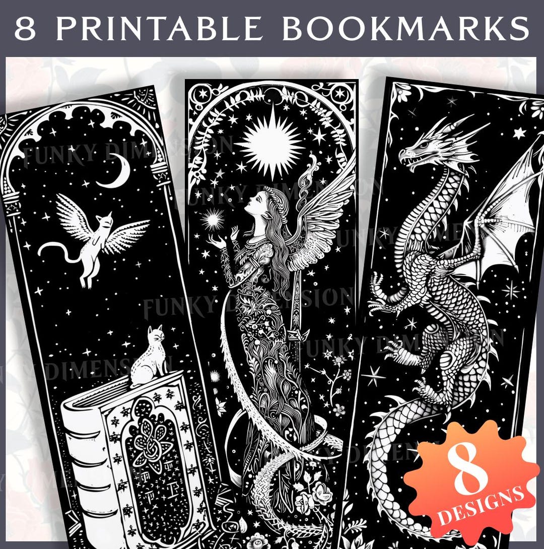 Printable Bookmarks | Dark Fantasy Magic for Fantasy Book Lovers ...