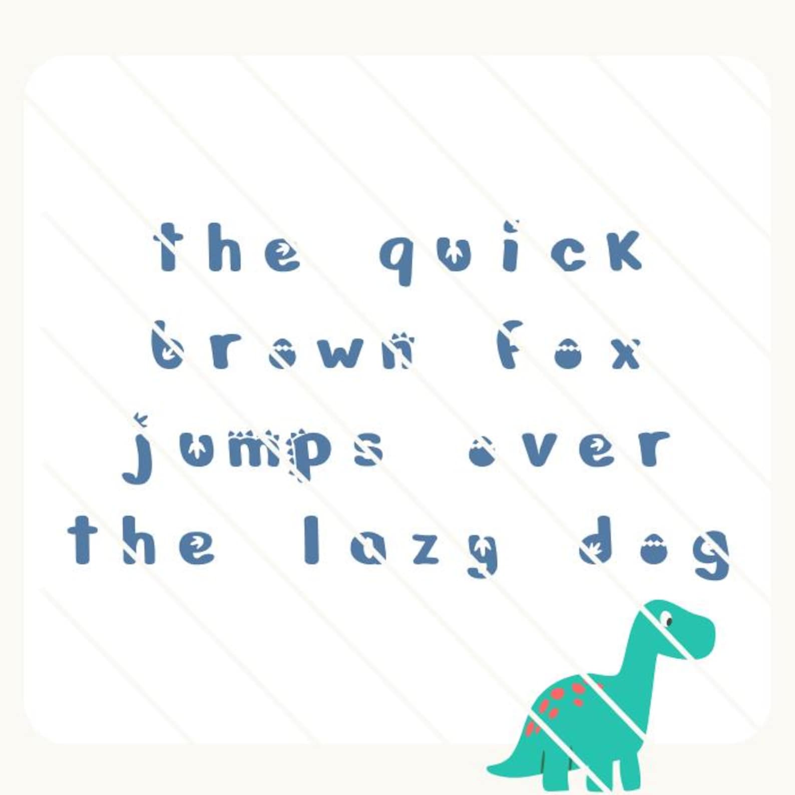 Cute Dinosaur Font SVG OTF, Dino Alphabet Doodle Letters, Unique ...