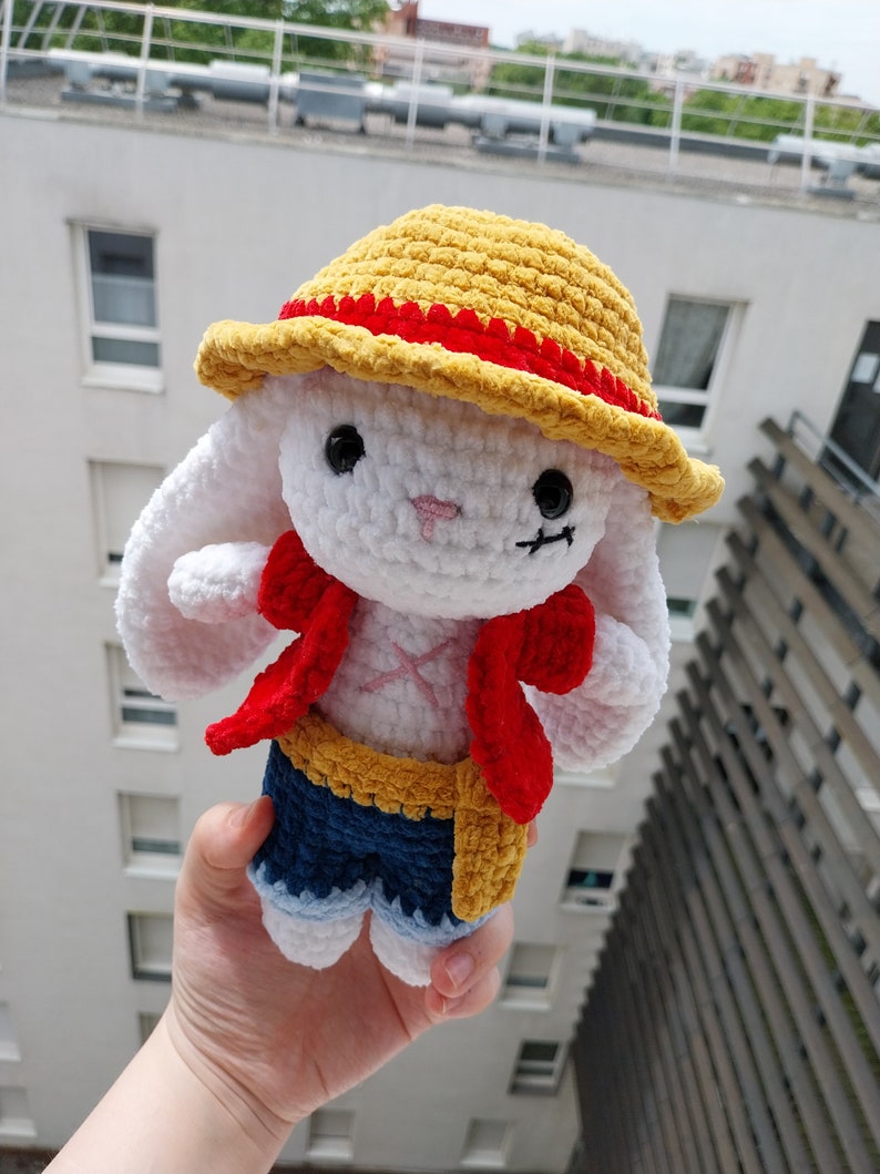 PDF Crochet Pattern Mugiwara No Bunny Straw Hats Crew Captain Amigurumi ...