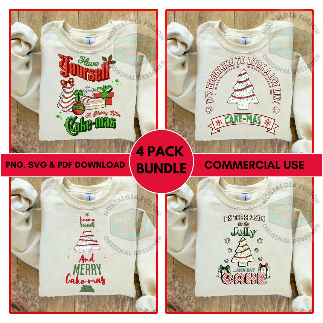Little Debbie Christmas Tree Cake Png Bundle SVG Retro Christmas Tree ...