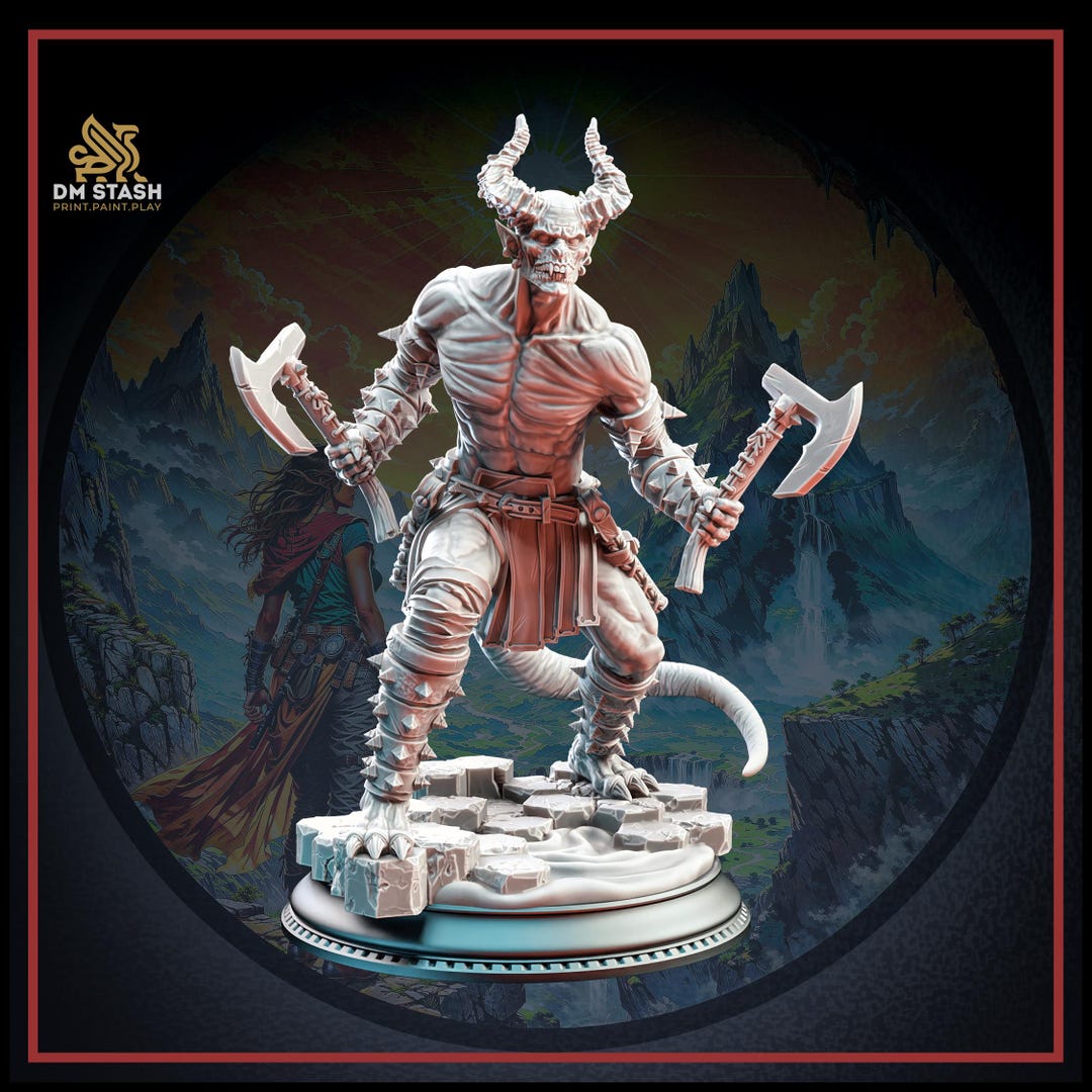 Berserker Demon DND Mini for Painting and Collecting, Warhammer, DM ...