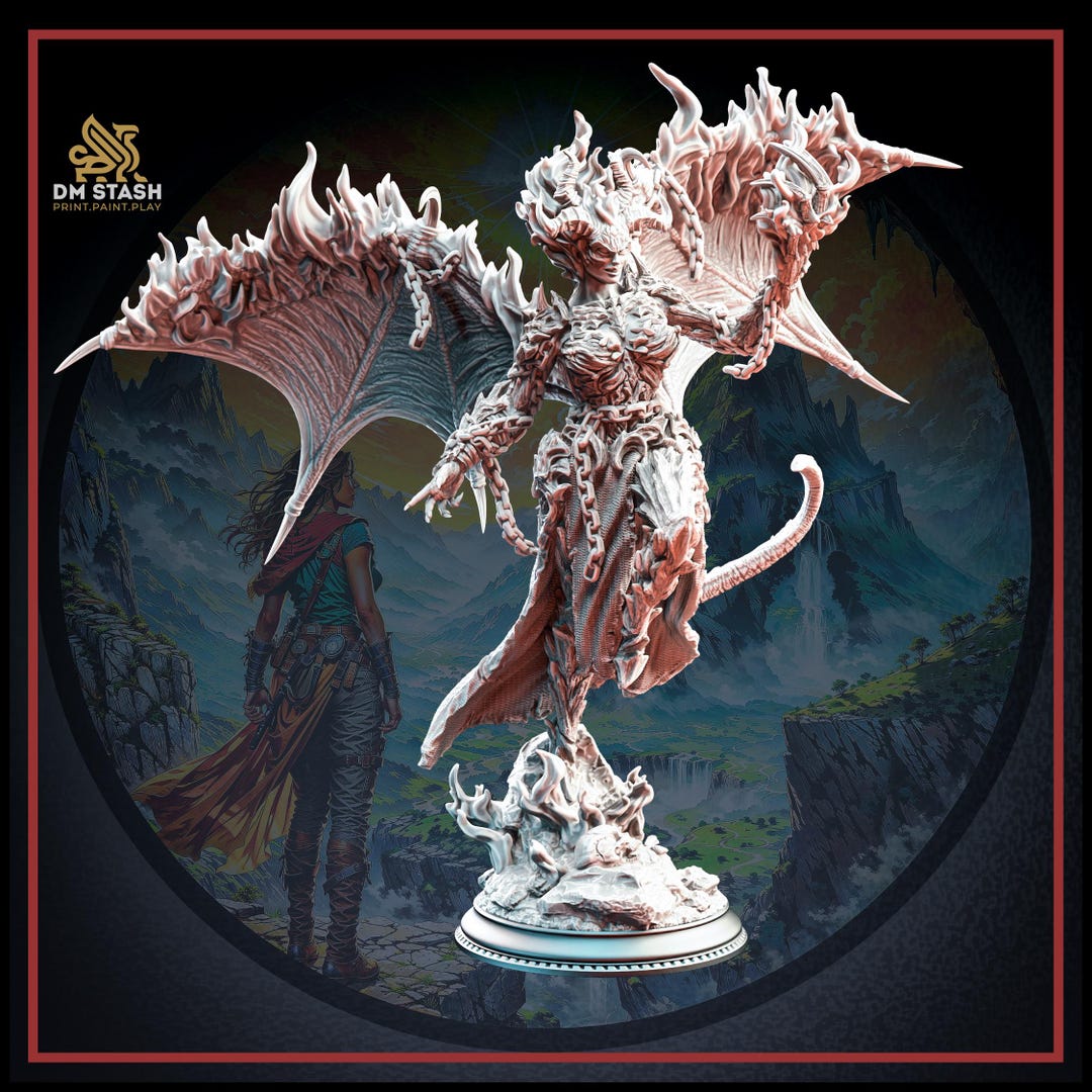 Female Demoness Dnd Mini for Painting and Collecting, Fiendish Demon ...