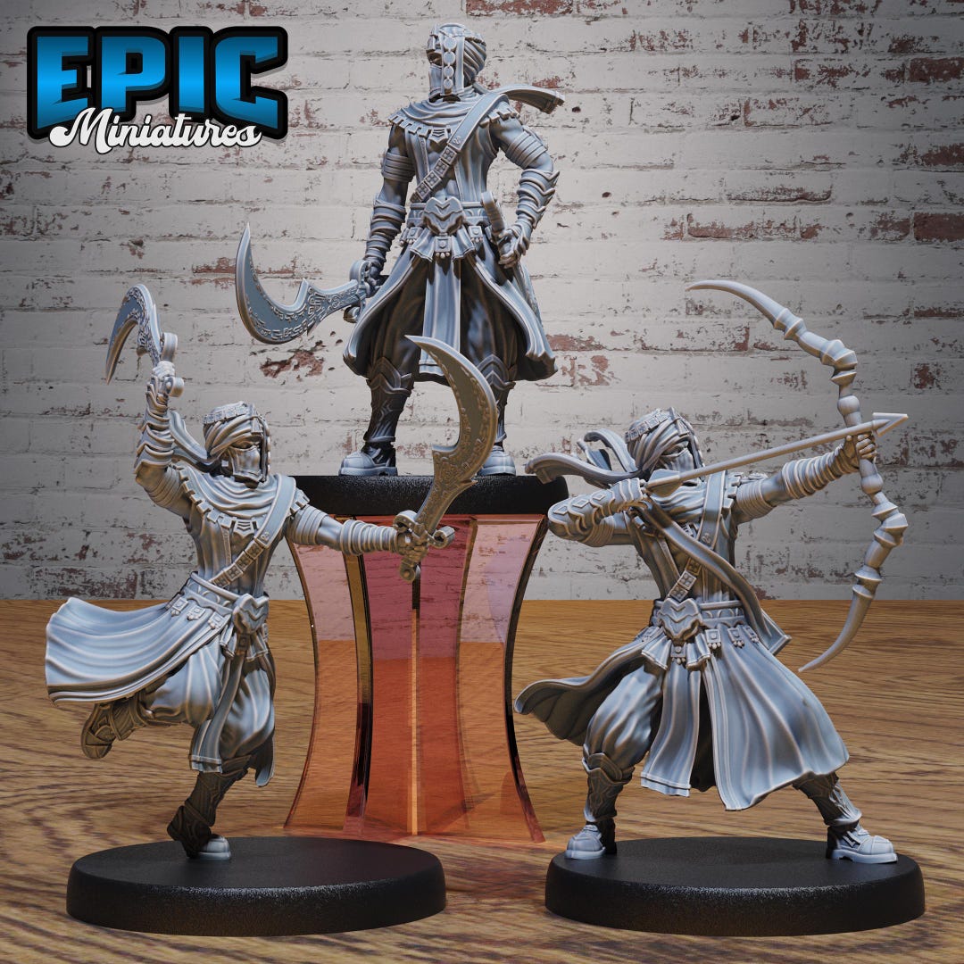 Belly Dancer NPC DND Mini for Painting and Collecting, Warhammer 28 32 ...