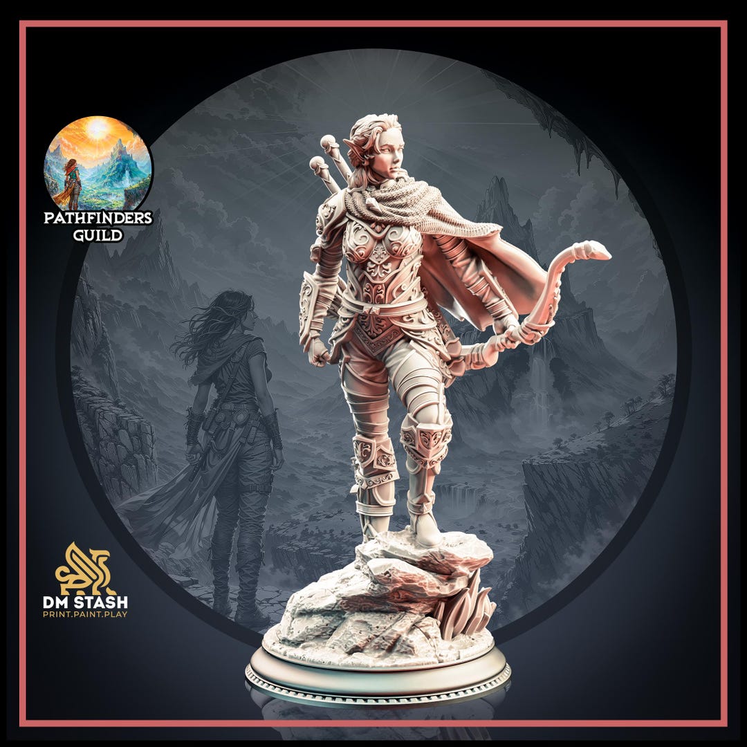 Female Elf Archer Virana, Hunter of Hellspawn 28/32/75MM DM Stash ...