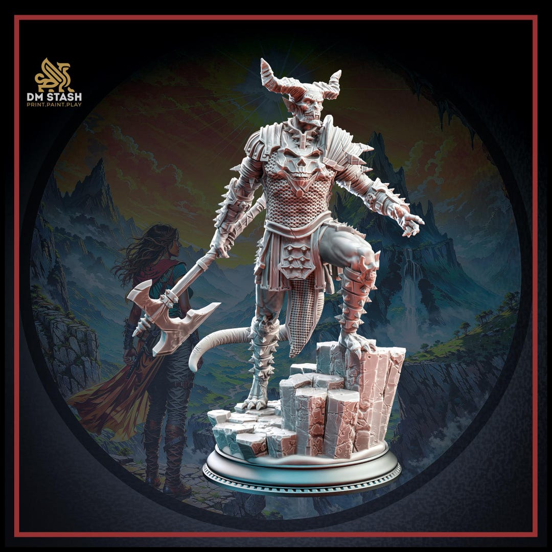 Commander Demon DND Mini for Painting and Collecting, Warhammer Captain ...