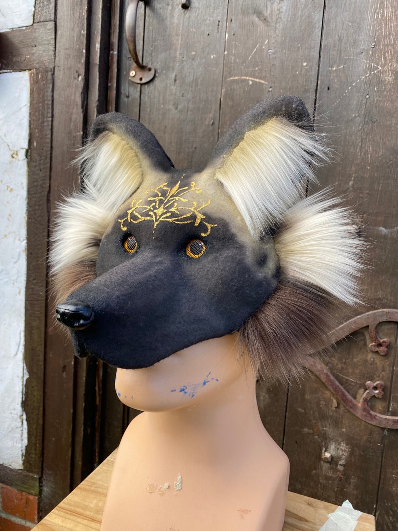 African Wild Dog Mask - Etsy UK