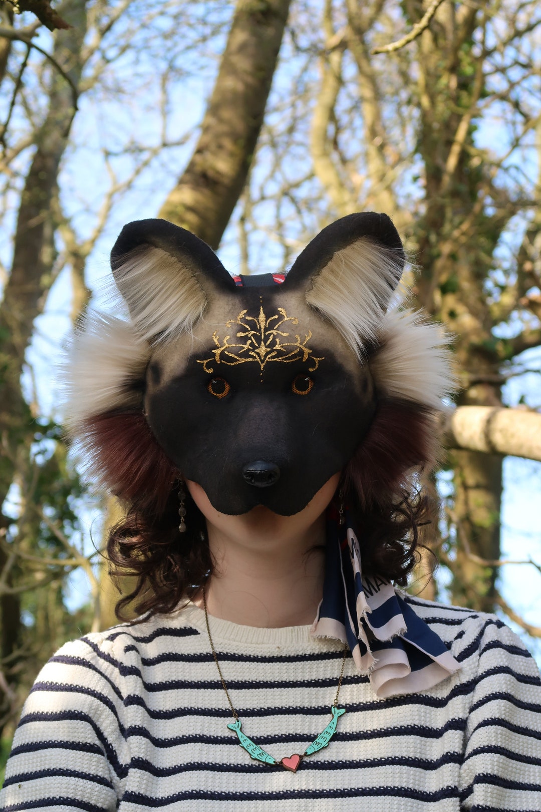 African Wild Dog Mask - Etsy UK
