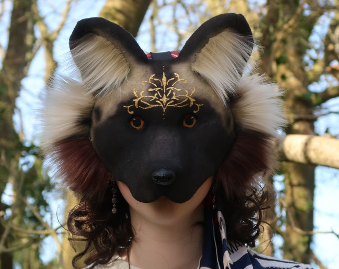 African Wild Dog Mask - Etsy UK