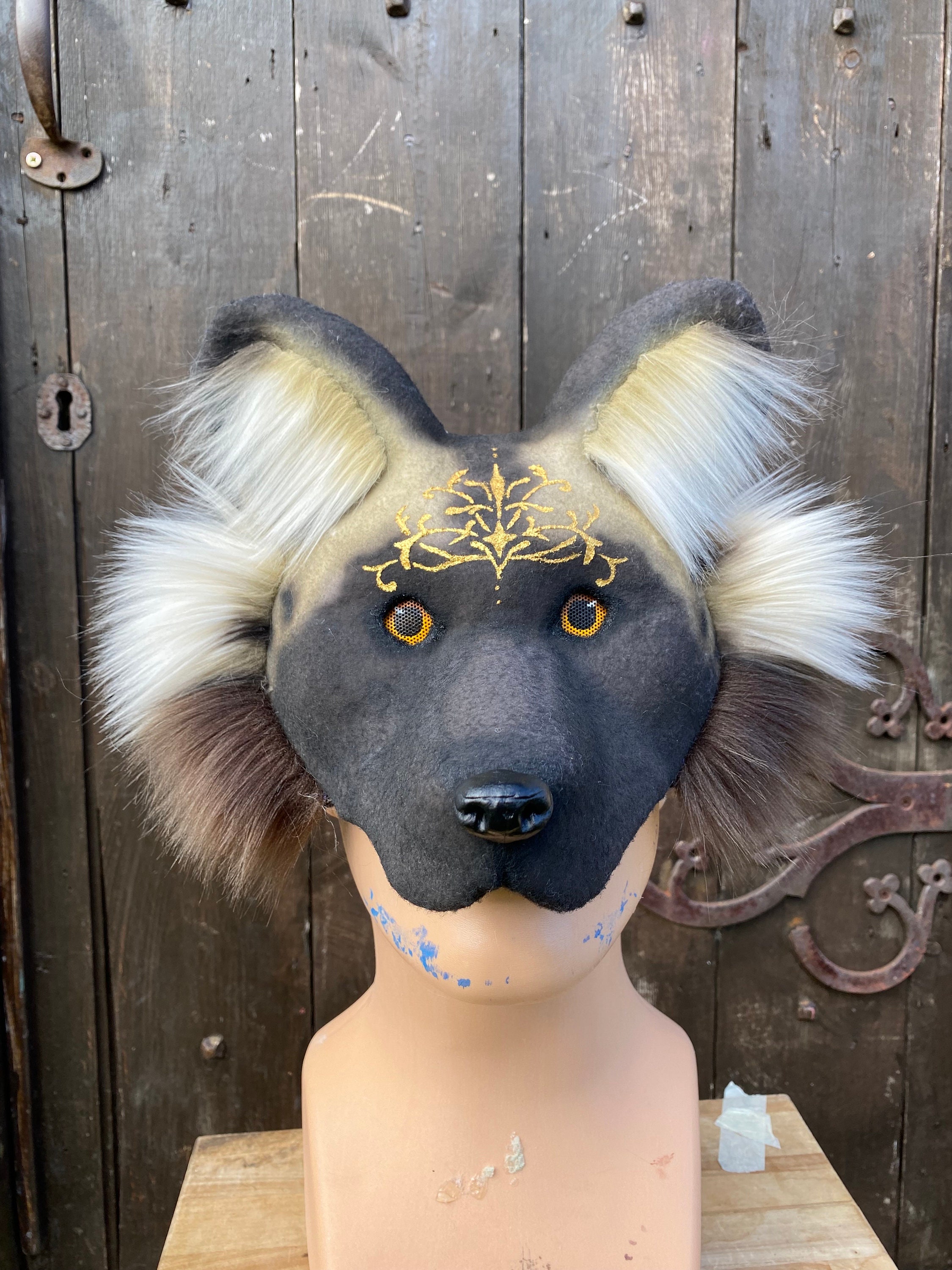 African Wild Dog Mask - Etsy UK