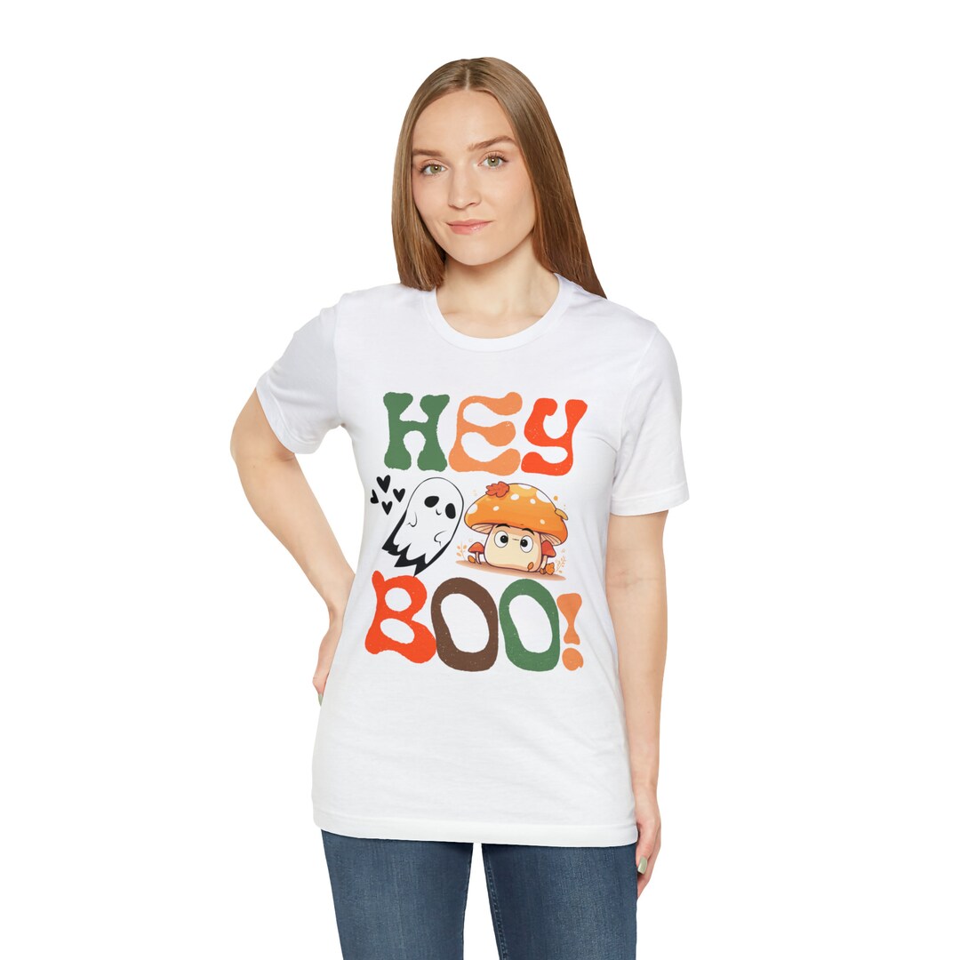 Hey Boo Tee Shirt Mom Halloween Tees Spooky Vibes Tees Gift - Etsy