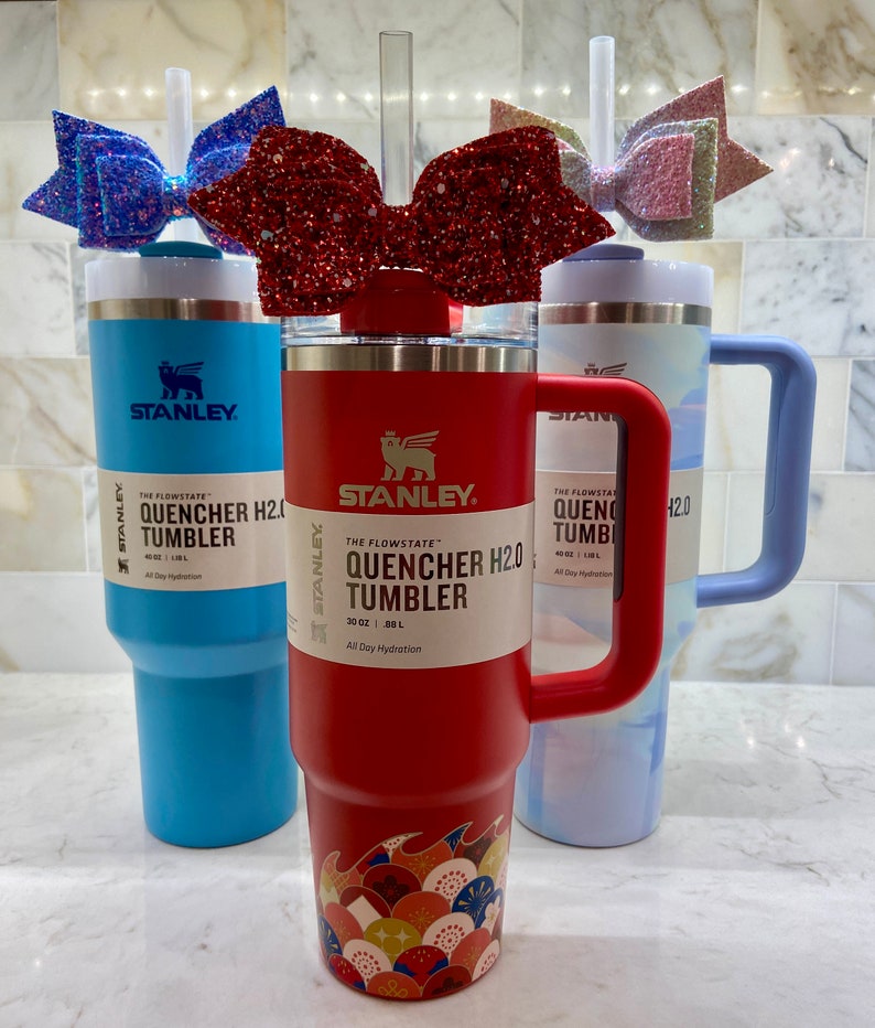 Custom Stanley Straw Topper Bow for Stanley Tumbler Cup Bow Topper for ...