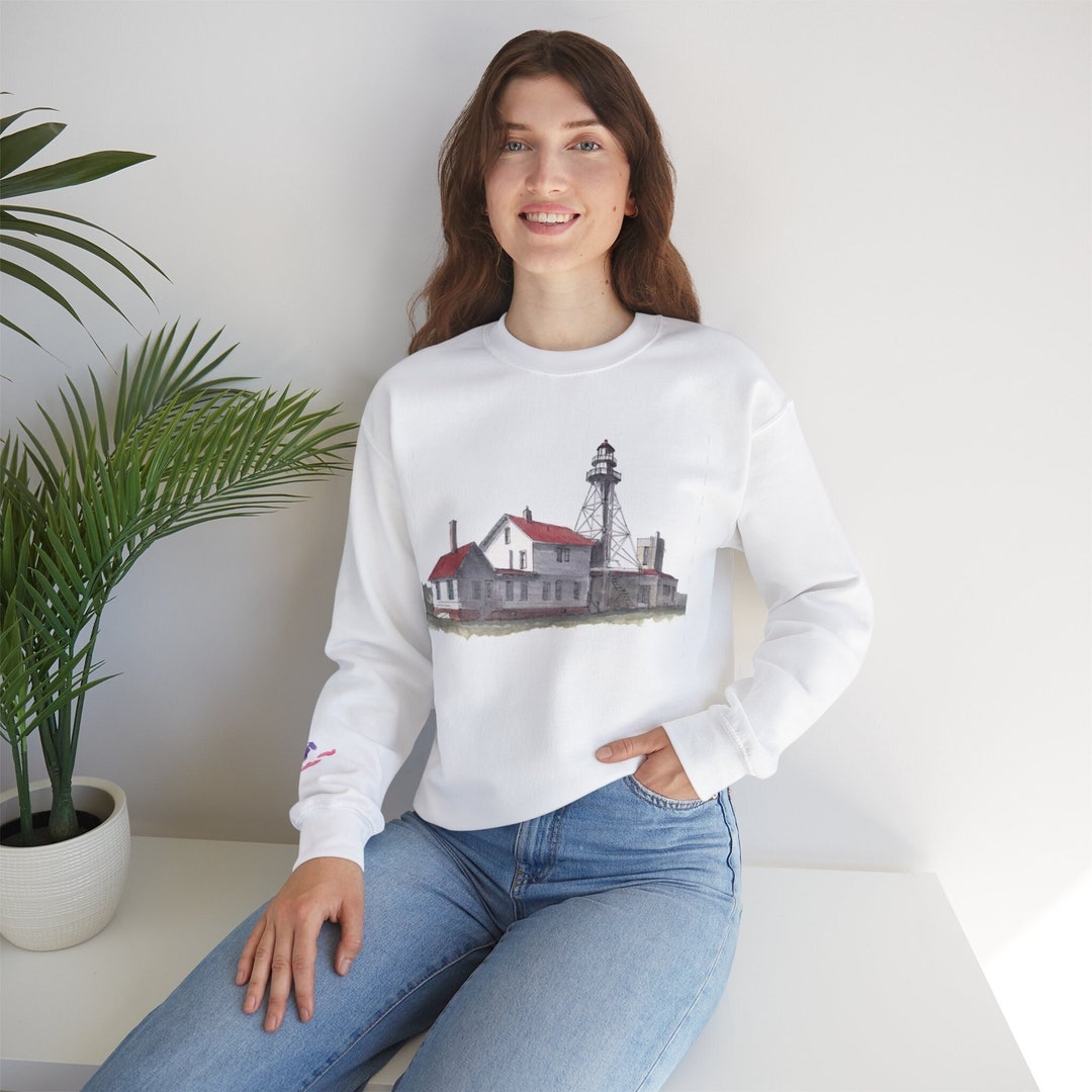 Great Lakes Whitefish Point Lighthouse Heavy Blend™ Crewneck Sweatshirt ...