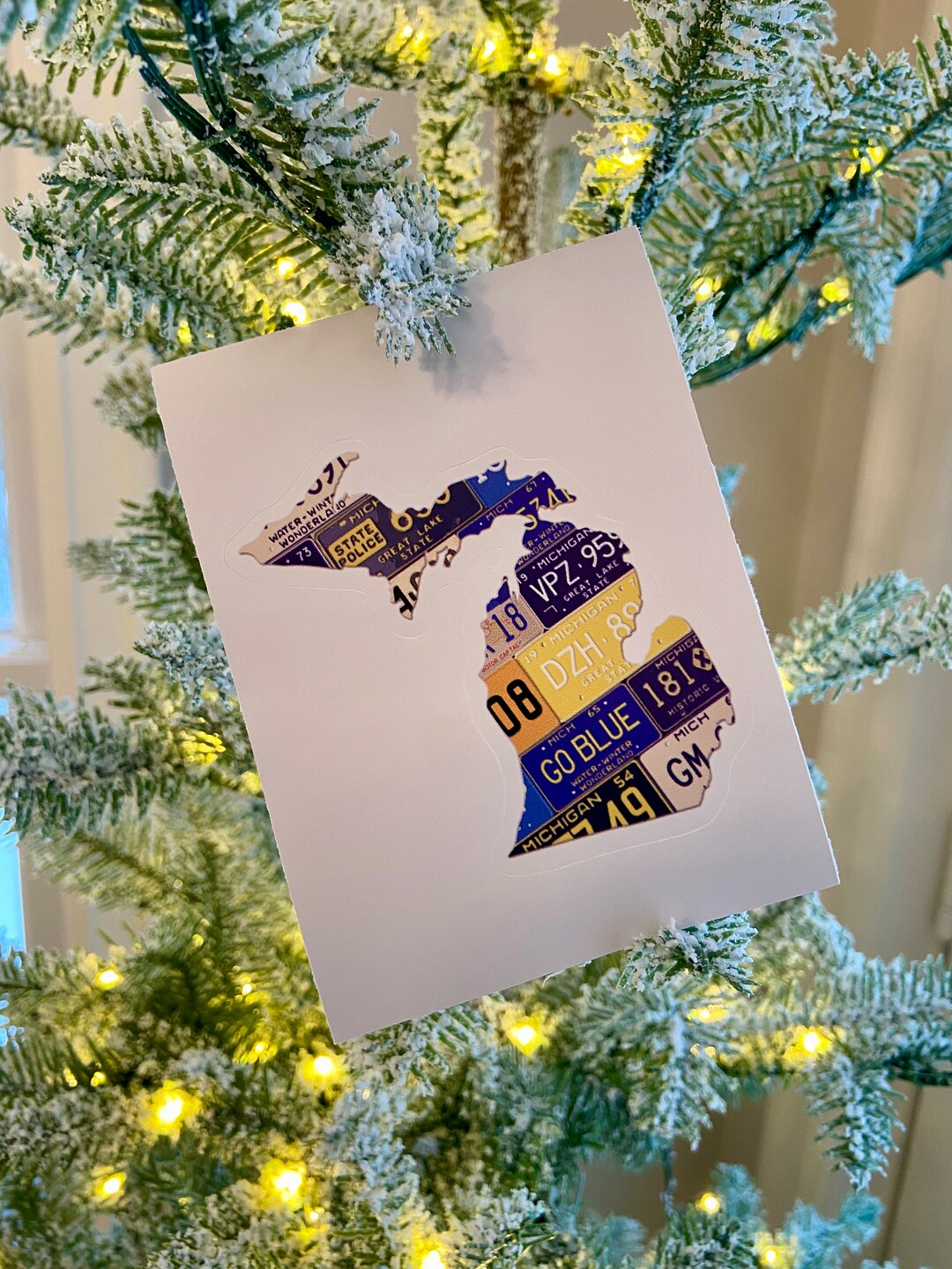 Michigan Sticker Go Blue Sticker Gift for Michigan Fan Art Gift for ...