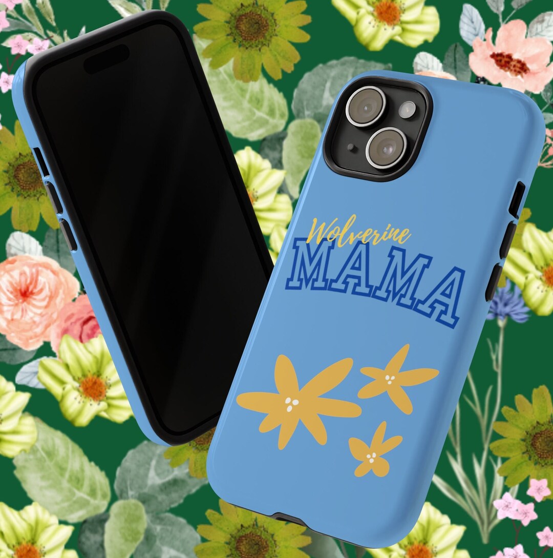 U of M Mom Gift for Wolverine Mama Uofm iPhone Case 15 14 13 Pro Max ...