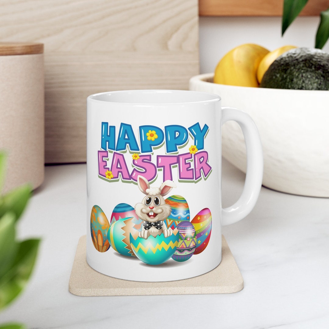 Happy Easter Mug Gift Easter Eggs Ceramic Mug for Mom Cute Mug for ...