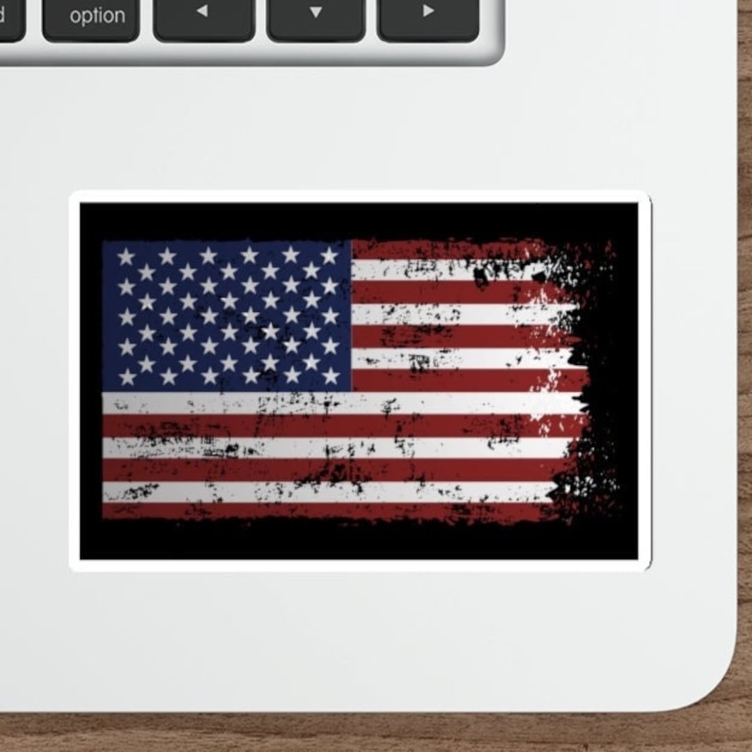 American Flag Vinyl Sticker Patriotic Car Sticker Gift Independence Day ...