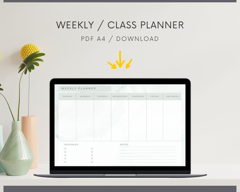 Planner Weekly Schedule Class Schedule Digital - Etsy
