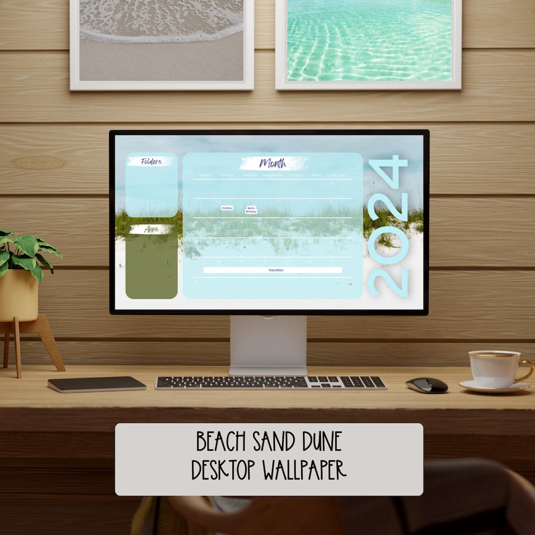 Desktop Wallpaper | Beach Sand Dunes - Etsy