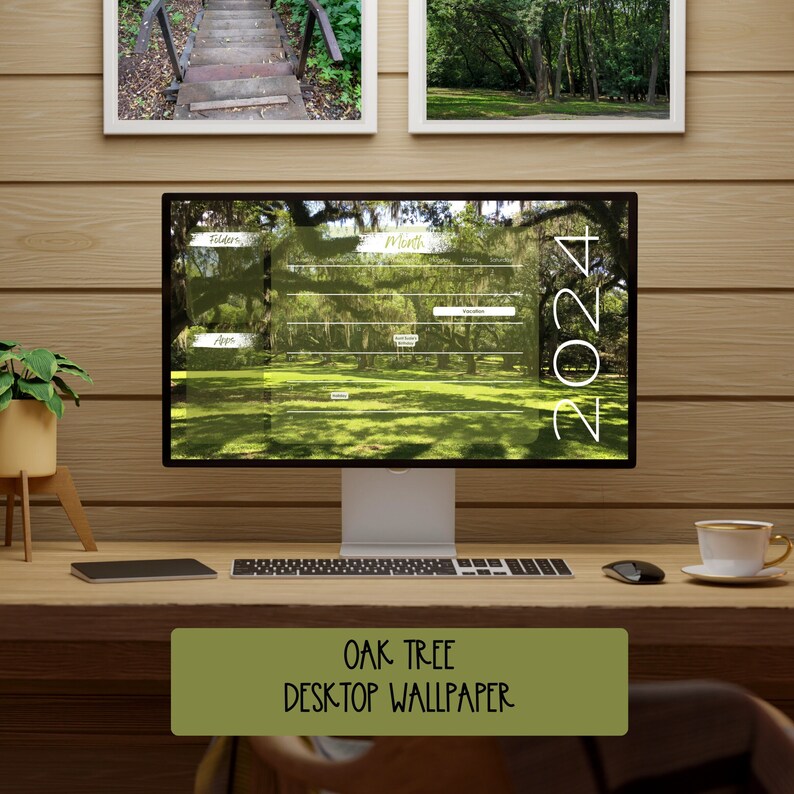 Desktop Wallpaper Oak Trees - Etsy