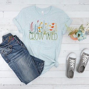 Wildflowers Grow Wild | Unisex Jersey Short Sleeve Tee - Etsy