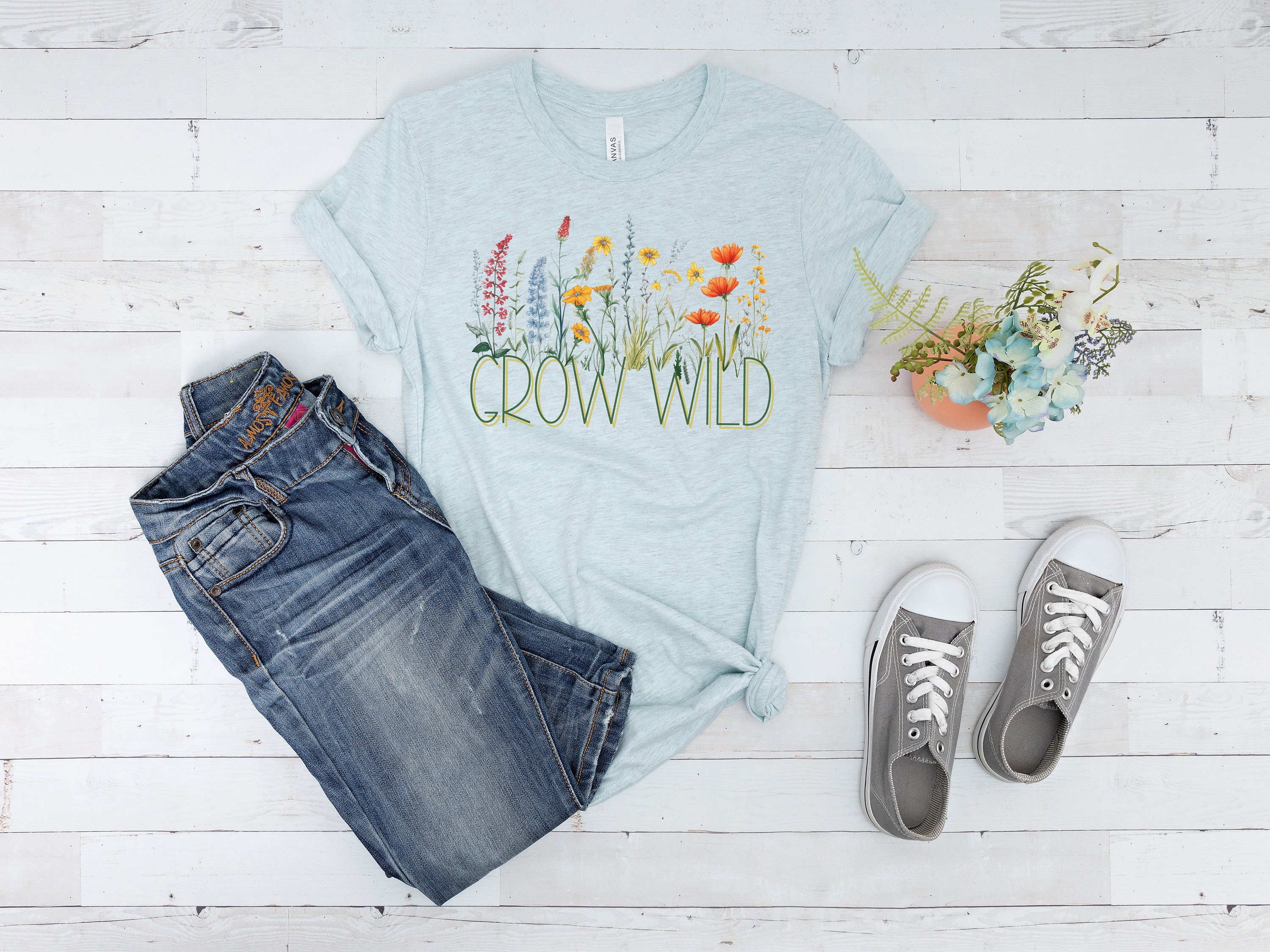 Wildflowers Grow Wild Unisex Jersey Short Sleeve Tee - Etsy