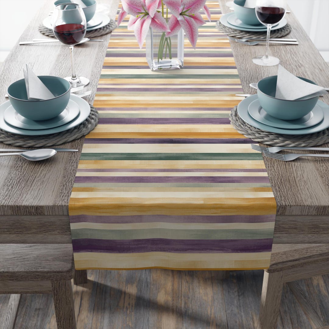 Mardi Gras Table Runner, Festive Cotton/poly Banner, Carnival Party ...