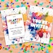 Splatter Paint Party Invitation, Paint Birthday Invite, Canva 5x7 ...