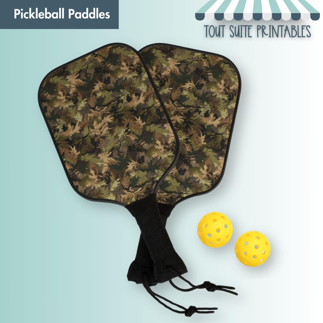 Camouflage Pickleball Paddle Set, Camo Pickleball Paddle, Two Paddles ...