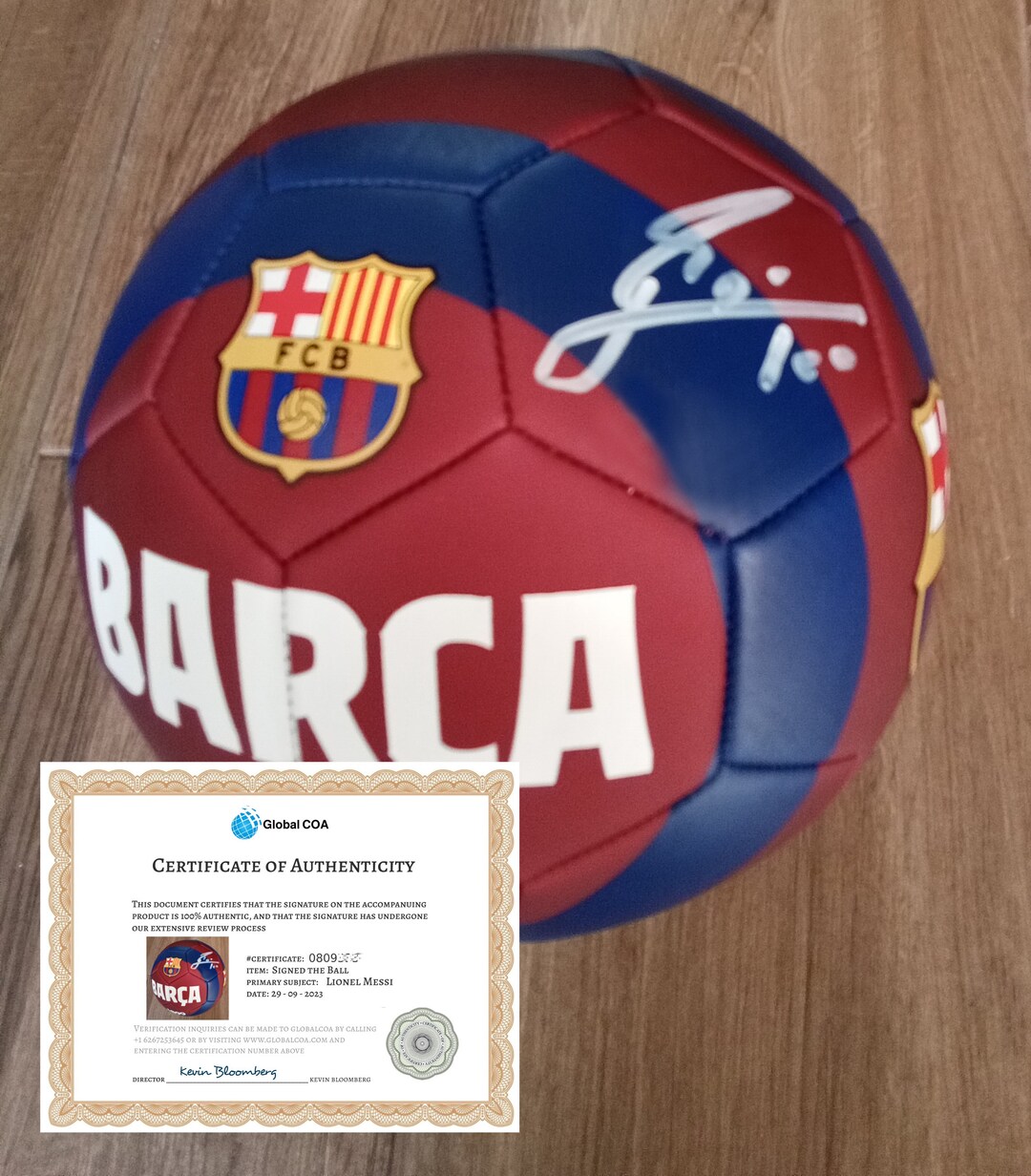 Lionel Messi Hand Signed Autograph Certificate of - Etsy