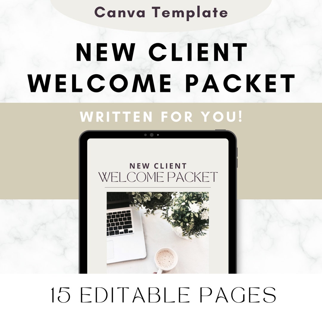 Social Media Manager New Client Welcome Package Canva Template - Etsy