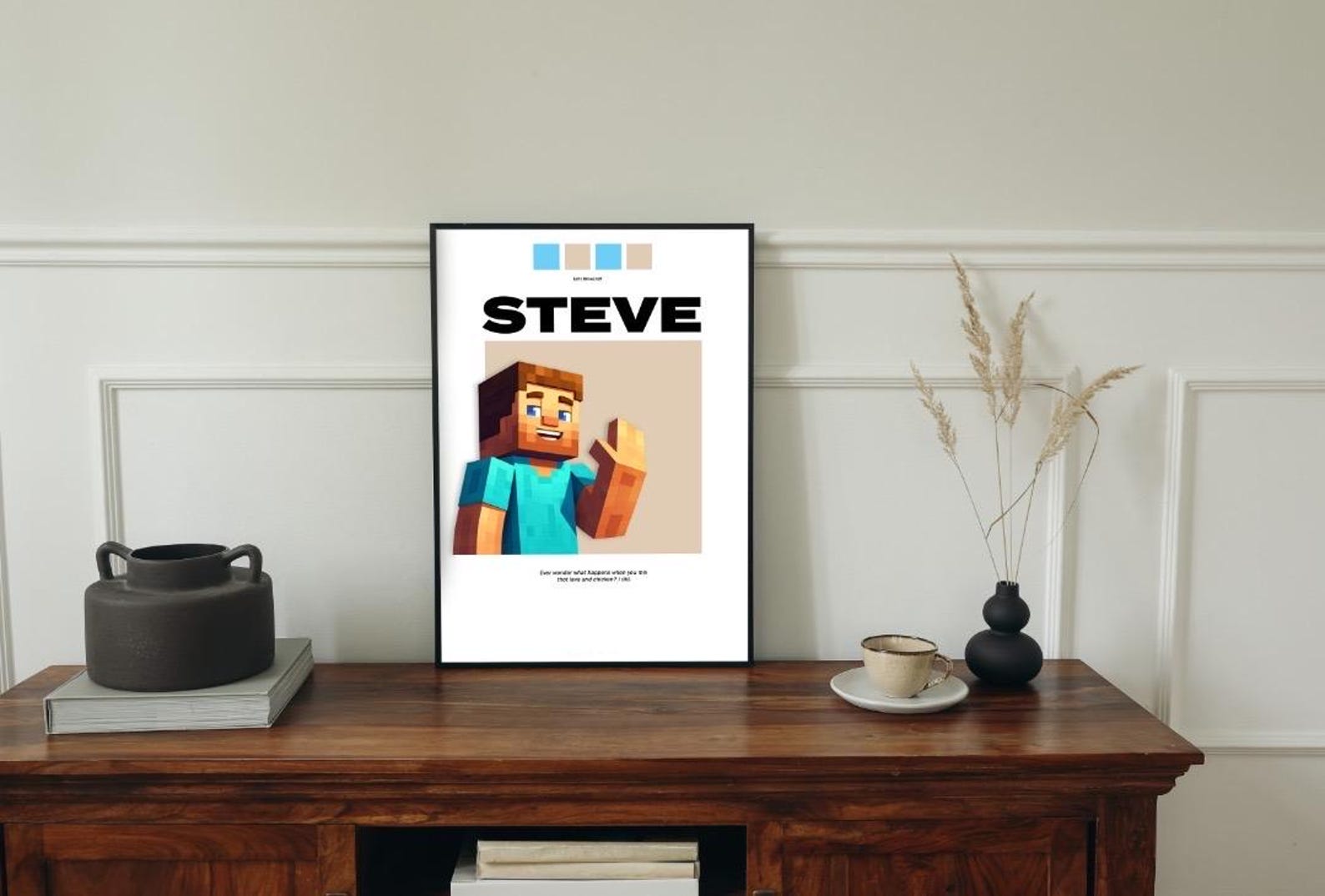 Minecraft Steve Print // Minecraft Poster - Printable Wall Poster for ...