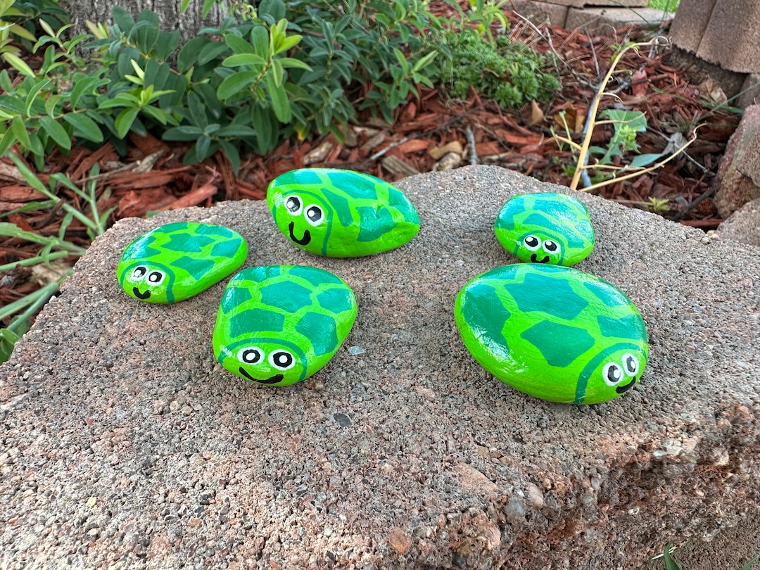 Turtle Pet Rock - Etsy
