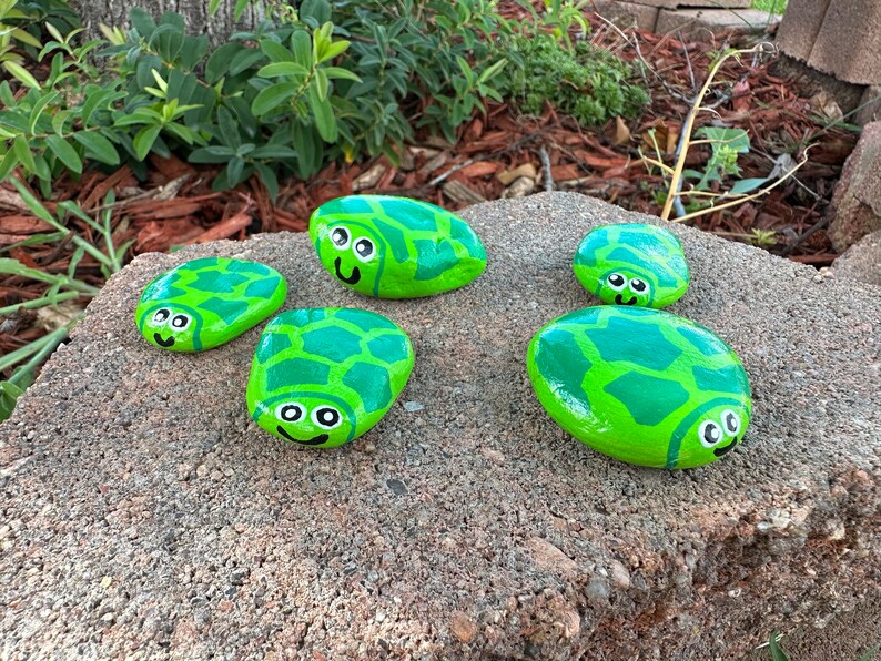 Turtle Pet Rock - Etsy