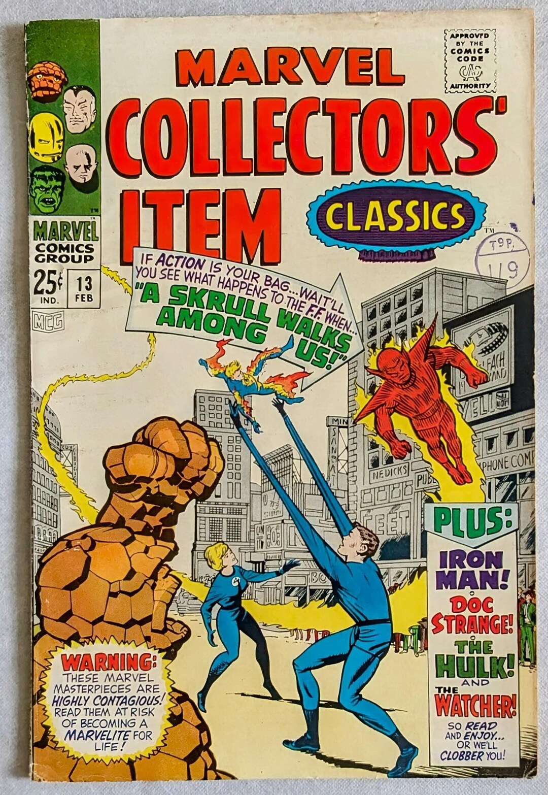 Stan Lee Jack Kirby 1967 Hand Signed Marvel Collector's Item Classics ...