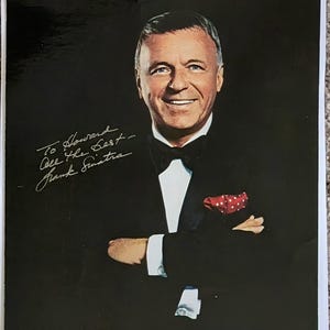 Frank Sinatra 1970s Hand Signed Photo Old Blue Eyes Original Vintage ...